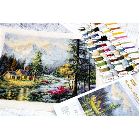 Set Goblen De Cusut Cu Diagrama Cabana 37 5 X 29 Cm Emag Ro