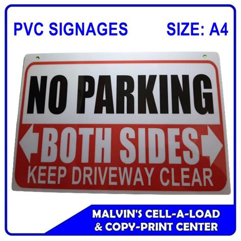 Pvc Signage No Parking Both Sides A4 Size Lazada Ph