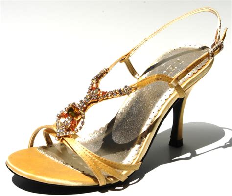 Gold Slingback High Heel Womens Sandals Evening Dress Shoes Retail 88 Ebay