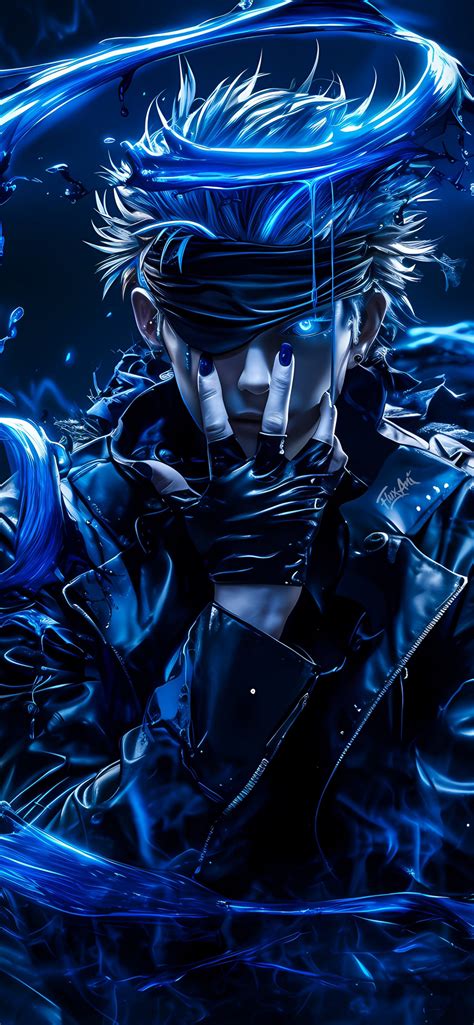 Satoru Gojo Wallpaper 4k Blue Aesthetic Dark Blue