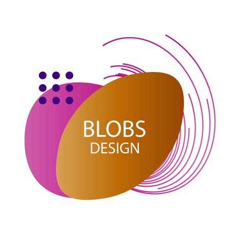 Blobs Shapes Abstract Geometrical Background With Colorful Gradient And