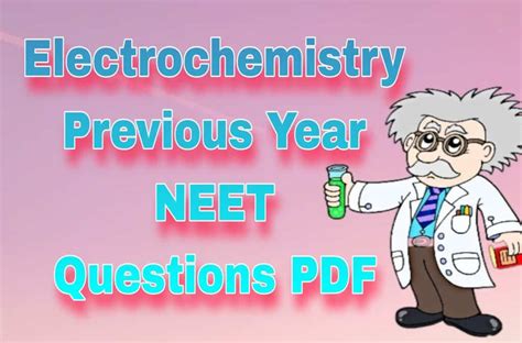 Electrochemistry Previous Year Neet Questions Pdf Best 20
