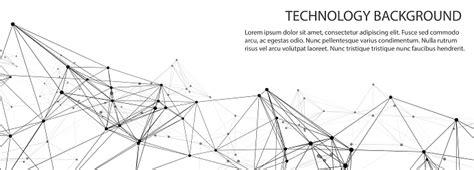 Abstract Digital Background Of Points And Lines Glowing Black Plexus Big Data Network Or