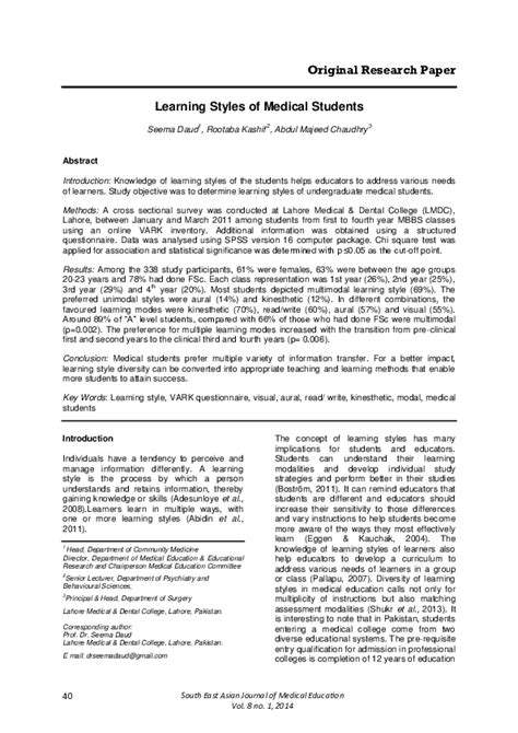 Pdf Memletics Learning Styles Inventory Muhd Firdaus Bin Badrul