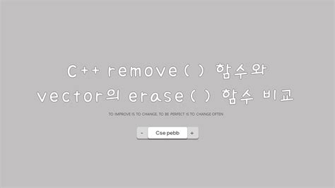 remove erase 차이 velog