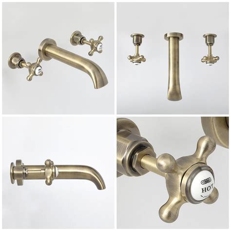 Milano Elizabeth Traditional Wall Mounted 3 Tap Hole Crosshead Bath