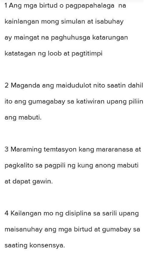 My Virtue Action Grid1 Ano Ang Birtud Na Kailangan Kong Simulan At