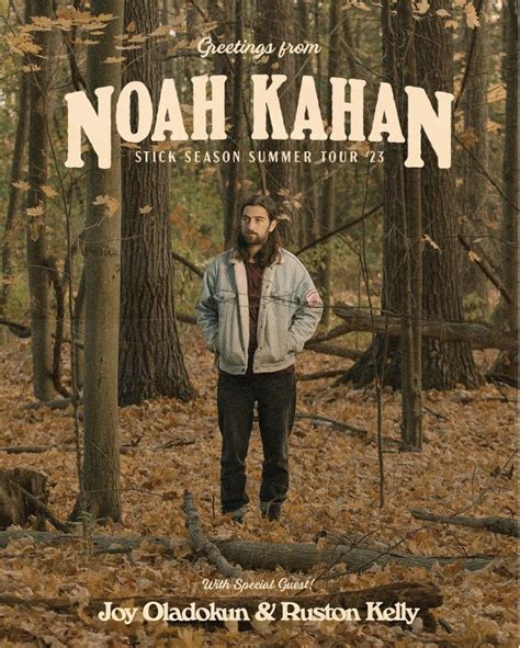 Noah Kahan Stick Season Tour Music Poster Tour Posters College Poster