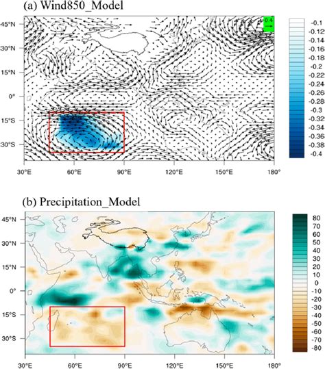 Differences In A 850 Hpa Wind Vectors Scale At The Top Right