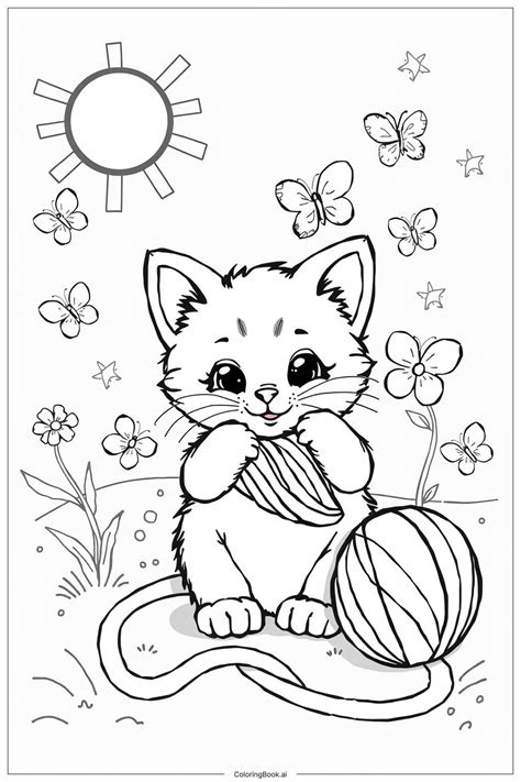 아기 고양이 색칠공부 43장 무료 Pdf・png 출력