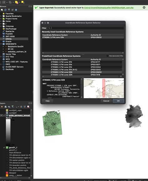 Qgis Raster And Polygon Layer At Different Location Geographic Information Systems Stack