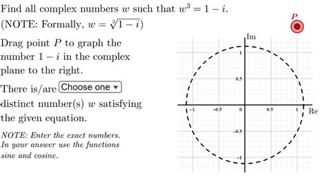 find all complex numbers w such that w3 1−i note