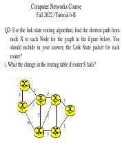 Tutorial B Pdf Computer Networks Course Fall Tutorial B Q
