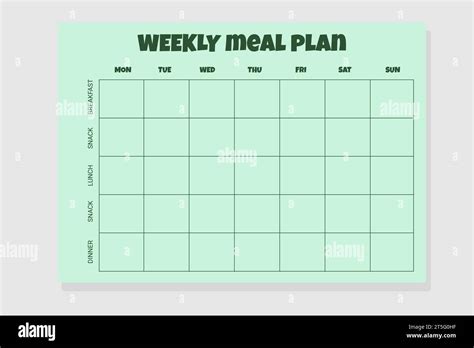 Weekly Menu Meal Planner With Breakfast Lunch And Dinner Form