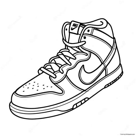 Nike Dunks Coloring Page 25352 20040