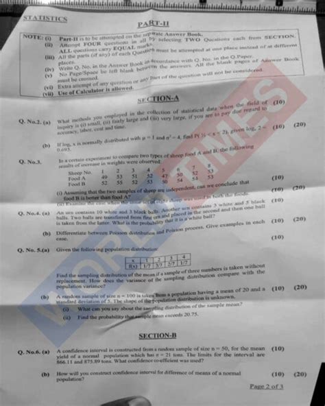 CSS Statistics Paper 2024 Legalversity