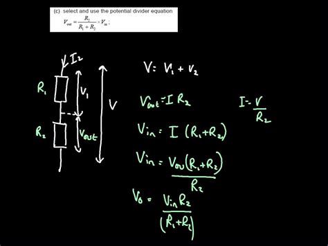 Mr Lloyds Interactive Board Y12 Potential Divider Equation