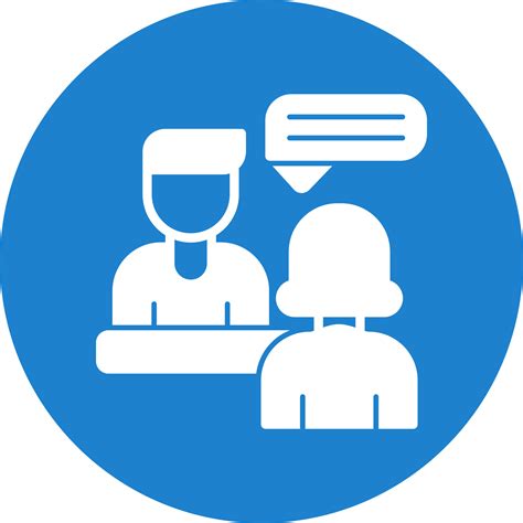 interview vector icon design 16431298 vector art at vecteezy