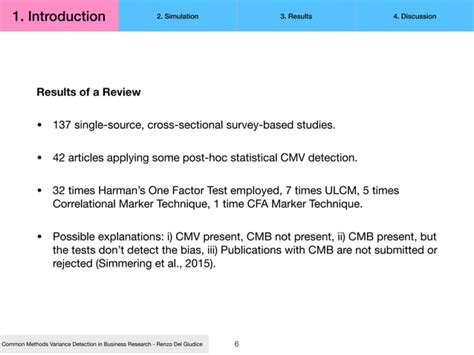 Common Method Variance Detection In Business Research Ppt