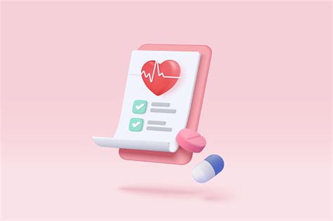 건강 의약품에 대한 체크리스트가 있는 3d 응급 처치 의학 응급 처치 및 건강 관리의 만화 최소한 응급 처치의 의료 상징입니다