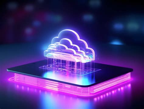 Cloud Data Storage Cloud Computing And Data Transfer Concept Ai