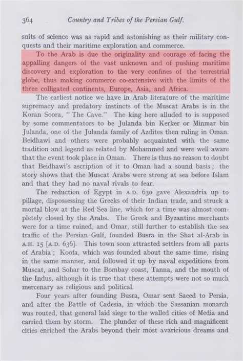 ثريد اقتباسات حول العرب من كتاب الدبلوماسي والباحث البريطاني صموئيل