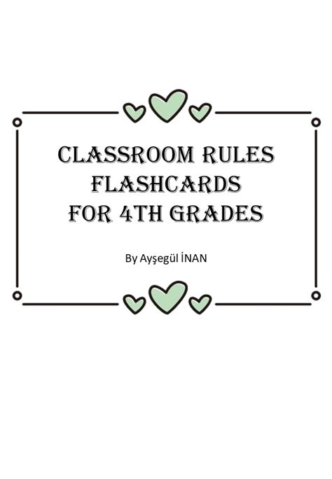 Classroom Rules Flashcards