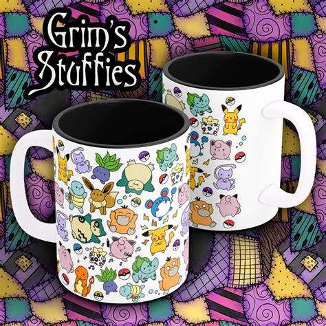 Pokemon Mug Coffee Mug Pikachu Snorlax Psyduck Bulbasaur Eevee