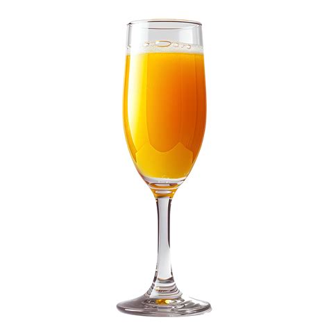 Mimosa Cocktail Glass Of Mimosa Cocktail With Orange Isolated