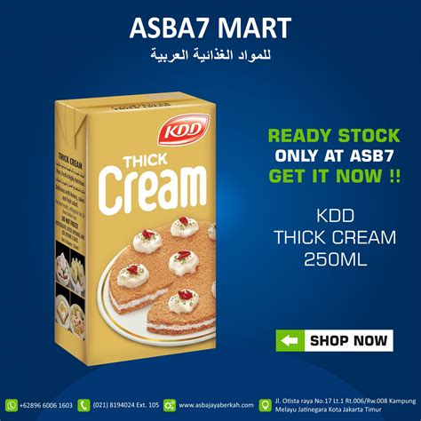 Kdd Thick Cream 250ml Asba Jaya Berkah