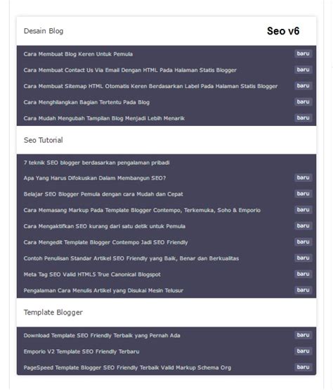 Cara Membuat Sitemap Html Otomatis Keren Berdasarkan Label Pada Halaman