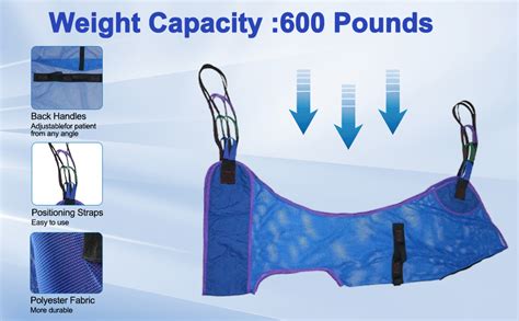 Jgkwong Universal Full Body Mesh Lift Sling With Commode