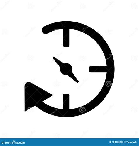 Future Icon Vector Isolated On White Background Future Sign Black Time Symbols Stock Vector