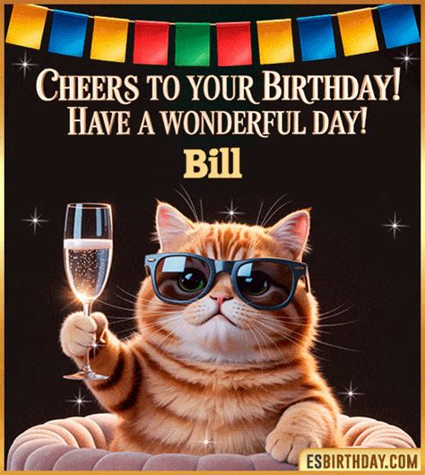 Happy Birthday Bill  🎂 Animated Images Wishes And Music 【27 S】