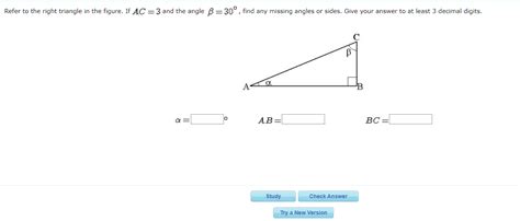 Solved Refer To The Right Triangle In The Figure If AC Chegg