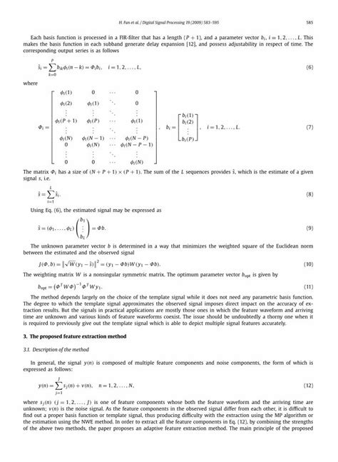 Pdf Matching Pursuit Based On Nonparametric Waveform Estimation