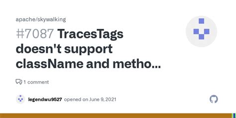 Tracestags Doesnt Support Classname And Method By Default · Issue