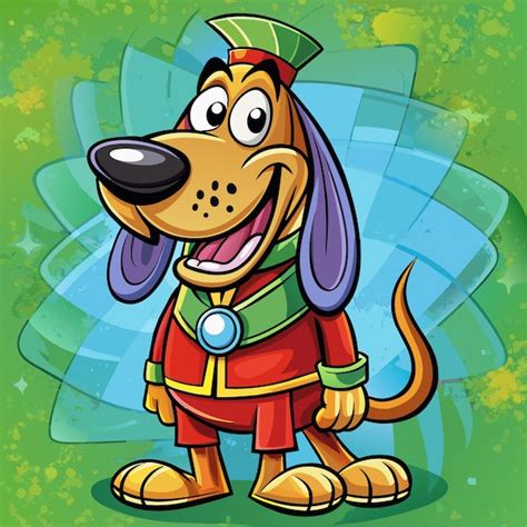 Un Chien De Dessin Animé Avec Un Chapeau Et Une Chemise Qui Dit Le