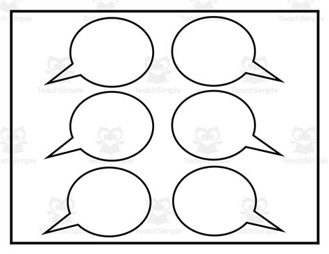 Speech Bubbles Printable By Teach Simple
