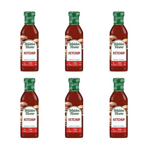 Walden Farms 케첩 355ml12온스 병 6개 팩 신선하고 맛있는 샐러드 토핑 0g 순탄수화물 조미료 코셔
