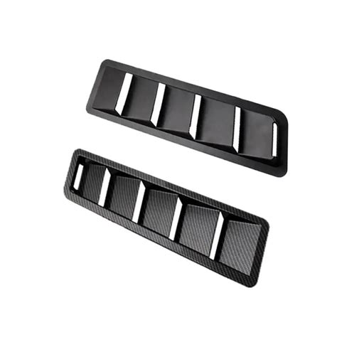 Pair Universal Car Auto Hood Vent Louver ABS Bonnet Cooling Panel Trim Hood Vent Louvers Auto