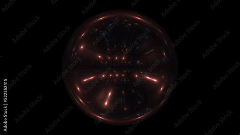 Energetic Glowing Orb Abstract Background Light Sphere Atoms And Electrons Sparking Particle
