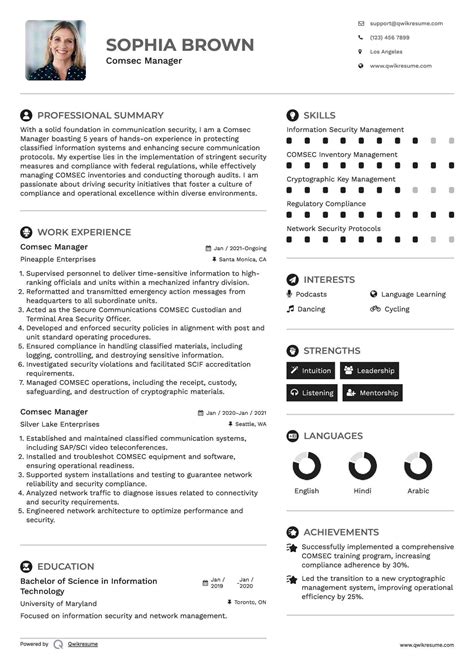 10 Comsec Manager Resume Samples And Templates For 2025