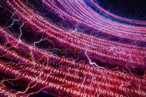 colorful binary data streams create a dynamic digital backdrop with