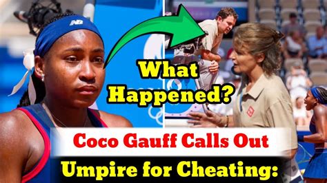 Coco Gauff Calls Out Umpire For Cheating What Happened Gauff Vs