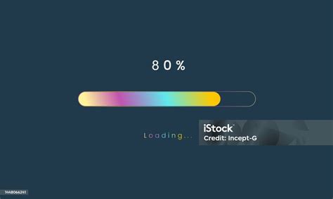 80 Percent Rainbow Loading Bar Luplouad User Interface Colorful