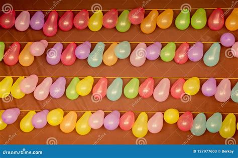 balloon shooting game with balloons on a string stock image image of