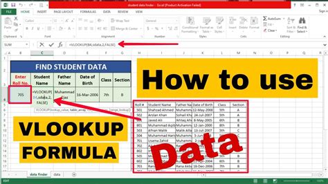 How To Apply VLOOKUP Formula In MS Excel Find Data From Other Table