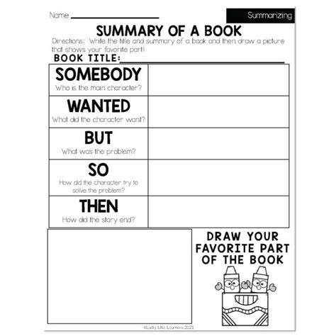 Fall Early Finishers 2nd Grade Ela Summarizing Summary Of A