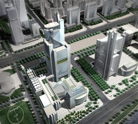 北京某高层办公楼3dmax 模型下载 光辉城市